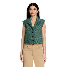 Cartoon Damen Strickweste "Damen mit Kn&ouml;pfen", gr&uuml;n, Gr. 40, Obermaterial: 100% Polyester, Westen