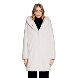 Betty Barclay Damen Pl&uuml;schjacke "Damen mit Kapuze", wei&szlig;, Gr. 48, Obermaterial: 100% Polyester. Futter: 100% Polyester, Jacken
