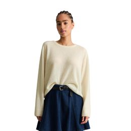Marc O'Polo Damen Strickpullover "aus Boucl&eacute;-Garn"wei&szlig; blush, Gr. S, MARC O'POLO DENIM, unifarben, Obermaterial: 78% Schurwolle, 22% Polyamid, Pullover