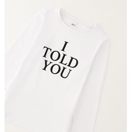 IDO M&auml;dchen T-Shirt "GIRL SWEATER"optical wei&szlig;, Gr. 176, 100% Baumwolle, Shirts