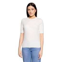 Betty Barclay Damen Kurzarmshirt "Damen kurzarm", wei&szlig;, Basic, Gr. 46, Strick, Obermaterial: 55% Viskose, 30% Polyester, 15% Polyamid, Shirts