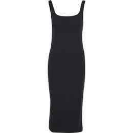 Urban Classics Damen Shirtkleid "Urban Classics Ladies Basic Long Cotton Jersey Dress", schwarz, Gr. 4XL, unifarben, 95% Baumwolle, 5% Elasthan,