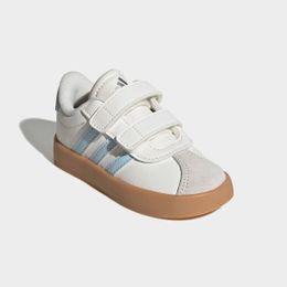 M&auml;dchen Sneaker "VL COURT 3.0 KIDS", adidas Sportswear, Gr. 22, wei&szlig;, Leder, Synthetik, Schuhe, inspiriert vom Design des adidas samba, f&uuml;r Kinder