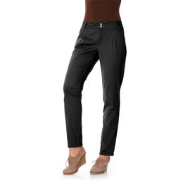 Damen Chinohose, schwarz, Gr. 20, Linea Tesini BY HEINE, unifarben, 98% Baumwolle, 2% Elasthan, Hosen