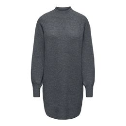 Only Damen Strickkleid "ONLOLIVIA LS HIGH NECK DRESS CC KNT", grau, Gr. S, unifarben, Strick, Obermaterial: 84% Polyester, 7% Polyacryl, 5% Wolle, 4%