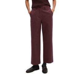 Marc O'Polo MARC O'POLO Damen Chinohose "aus Organic-Cotton-Stretch mit Lyocell"schwarz cherry, Gr. 40, unifarben, Twill, Obermaterial: 56% Baumwolle, 41%