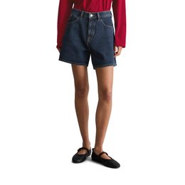 Marc O'Polo Damen Shorts "aus Rigid Denim", blau, Gr. 28, MARC O'POLO DENIM, unifarben, Denim/Jeans, Obermaterial: 100% Baumwolle, Hosen