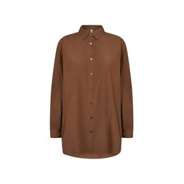 soyaconcept Damen Blusentop "Soya Concept Shirt SC-NETTI 52", braun, Gr. XS, Obermaterial: 53% Polyester, 47% Baumwolle, Blusen