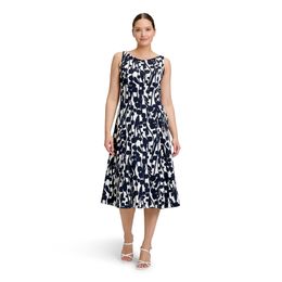 Vera Mont Damen Cocktailkleid "Damen mit Print", blau, Gr. 44, Obermaterial: 90% Polyester, 10% Elasthan. Futter: 100% Polyester, Kleider, Druck