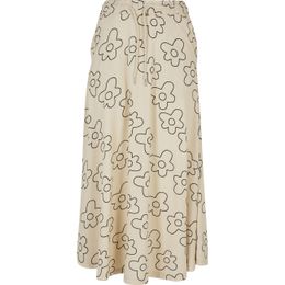 Urban Classics Damen Jerseyrock "Urban Classics Damen Ladies Viscose Midi Skirt", beige, Gr. L, 100% Viskose, R&ouml;cke