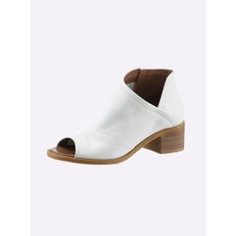 ANDREA CONTI Damen Sandalette, Gr. 38, wei&szlig;, Glattleder, Leder, Schuhe