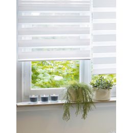 Doppelrollo Gardinia, B:100cm H:160cm, wei&szlig;, Polyester, Rollos, "mit Aluminiumkassette", Hochwertige Optik und Staubschutz