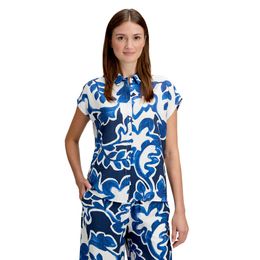 BETTY & CO BETTY & CO Damen Hemdbluse "Damen mit Print", blau, Gr. 46, Obermaterial: 85% Viskose, 15% Polyamid, Blusen