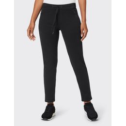 Venice Beach Damen Sweathose "SHELLY", schwarz, Gr. XL, unifarben, Sweatware, Obermaterial: 68% Baumwolle, 30% Polyester, 2% Elasthan, Hosen, mit