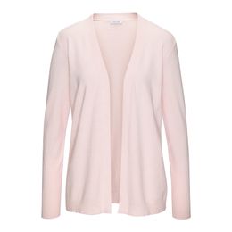 Lascana Damen Cardigan, rosa, Basic, Gr. 36, unifarben, Feinstrick, Obermaterial: 70% Viskose, 30% Polyamid, Strickjacken, aus Feinstrick-Qualit&auml;t,