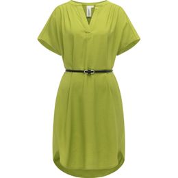 Ragwear Damen Minikleid "Klarisa", gr&uuml;n, Basic, Gr. M, Material: 85% Viskose, 15% Polyamid, Kleider, Lockeres Oversize Sommerkleid mit G&uuml;rtel
