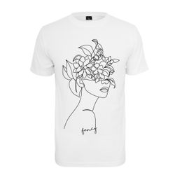 MisterTee Damen Kurzarmshirt "MisterTee Damen Ladies One Line Fruit Tee", wei&szlig;, Gr. XXL, unifarben, 100% Baumwolle, Shirts