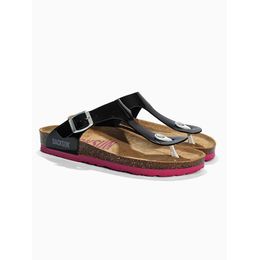 BACKSUN Leder-Zehentrenner "Singapore" in Schwarz - 58% | Gr&ouml;&szlig;e 39 | Damen-sandalen