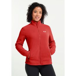 Jack Wolfskin Damen Fleecejacke "TAUNUS 100 FZ W", rot, Gr. XS, Fleece, Obermaterial: 100% Polyester. Futter: 100% Polyester, Jacken, winddicht,
