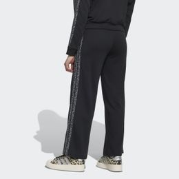 M&auml;dchen Sporthose "MIT ANIMALPRINT", schwarz, Gr. 128, adidas Sportswear, Obermaterial: 55% Baumwolle, 36% Polyester, 9% Viskose, Hosen