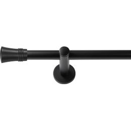 Gardinenstange SN DECO GROUP, L:150cm &Oslash;:19mmschwarz, Gardinenstangen, "Gardinenstange Lyon &Oslash; 19 mm, 1-l&auml;ufig, Fixma&szlig;, verschraubt"