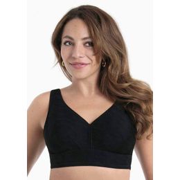 Damen Bustier-Bikini-Top, schwarz, Gr. L, ANITA SINCE 1886, Microfaser, Obermaterial: 70% Polyamid, 30% Elasthan, Bikini-Oberteile, mit tiefem