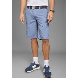 MAN'S WORLD MAN'S WORLD Herren Cargobermudas, blau, Gr. 66, unifarben, Obermaterial: 100% Baumwolle, Hosen, auch in Gro&szlig;en Gr&ouml;&szlig;en