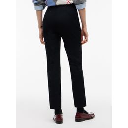 Tommy Hilfiger Damen Anzughose "GABARDINE ZIP SLIM PANT"schwarz, Gr. 40, unifarben, Web, Obermaterial: 95% Baumwolle, 5% Elasthan, Hosen,