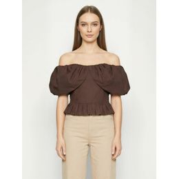 ITS MAY Damen Hemdbluse "ITS MAY Shirt Serena", braun, Gr. S, Obermaterial: 100% Baumwolle, Blusen