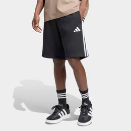 Herren Shorts "ESSENTIALS 3-STREIFEN FLEECE", schwarz, Gr. XXL, adidas Sportswear, Obermaterial: 70% Baumwolle, 30% Polyester, Hosen, sportliche