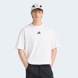 Herren T-Shirt "M Z.N.E. TEE LO"wei&szlig;, Gr. L, adidas Sportswear, Obermaterial: 100% Baumwolle, Shirts
