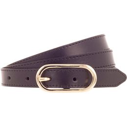 Tamaris Damen Lederg&uuml;rtel ""Claudia Gold"", schwarz, Gr. 90, unifarben, Rindsleder, G&uuml;rtel, mit schmaler Schlie&szlig;e, 2 cm breit, aus Rindsleder,