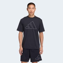 Herren T-Shirt "WORKOUT ESSENTIALS FEELREADY LOGO"schwarz, Gr. M, adidas Performance, Obermaterial: 70% Polyester, 30% Baumwolle, Shirts