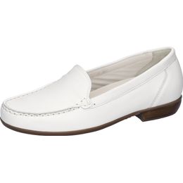 Waldl&auml;ufer WALDL&Auml;UFER Damen Mokassin "Hina", Gr. 4, wei&szlig;, Nappaleder, unifarben, Schuhe, Slipper, Bequemschuh, Schlupfschuh