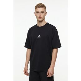 Herren T-Shirt "M FI SL T", schwarz, Gr. XL, adidas Sportswear, Obermaterial: 100% Baumwolle, Shirts, sportlicher Stil, Kurzarm, mit kleinem