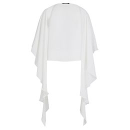 Vera Mont Damen Multifunktionstuch "Damen mit Volant", wei&szlig;, festlich, Gr. S, Chiffon, Polyester, Modet&uuml;cher, Nahtf&uuml;hrung