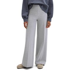 Marc O'Polo MARC O'POLO Damen Chinohose "aus weichem Interlock-Jersey", grau, Gr. 42, unifarben, Obermaterial: 70% Viskose, 25% Polyamid, 5% Elasthan, Hosen
