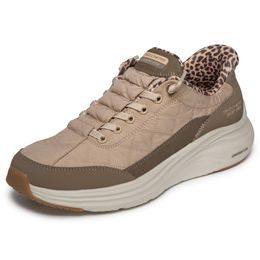 Skechers Damen Slip-On Sneaker "CONTOUR FOAM-LEOPARD DREAM", Gr. 37, beige, Leder, Lederimitat, Textil, Schuhe, Schlupfschuh, Halbschuh,