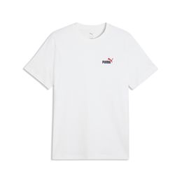 Puma Herren T-Shirt "GRAPHICS 2 COLOR SMALL NO 1 LOGO TEE", wei&szlig;, Gr. L, bedruckt, Jersey, Obermaterial: 100% Baumwolle, Shirts, mit