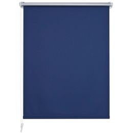 Seitenzugrollo Liedeco, B:45cm H:150cm, blau, Polyester, Rollos