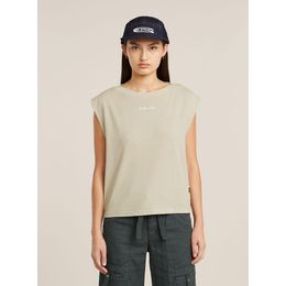 G-Star Raw G-STAR Damen T-Shirt "Mini G-Script Logo T-Shirt", beige, Gr. XS, Obermaterial: 100% Baumwolle, Shirts