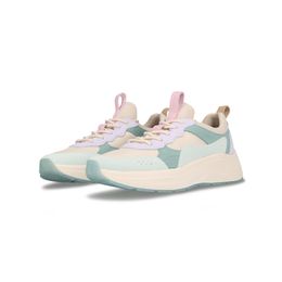 Salamander Damen Slip-On Sneaker, Gr. 36, bunt, Textil, Veloursleder, Schuhe, Plateausneaker, Halbschuh mit aufgesetzter Schn&uuml;rung