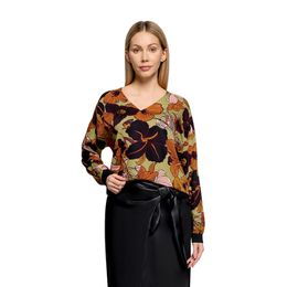 Cartoon Damen Schlupfbluse "Damen mit Rippb&uuml;ndchen", bunt, Gr. 42, Obermaterial: 100% Viskose, Blusen
