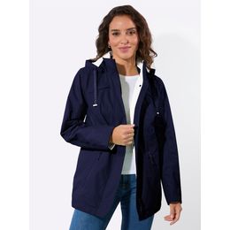 Casual Looks Damen Langjacke, blau, Gr. 40, unifarben, 100% Polyester, Jacken