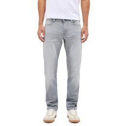 Mustang Herren Slim-fit-Jeans "Herren Style Oregon Slim K", grau, Gr. 33, unifarben, Denim/Jeans, 82% Baumwolle, 17% Polyester, 1% Elasthan, Jeans