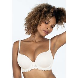 Dorina Damen Push-up-BH "Claire", Gr. 75, wei&szlig;, Spitze, Obermaterial: 84% Polyamid, 16% Elasthan, unifarben, BHs, f&uuml;r maximales Volumen, extra dicke