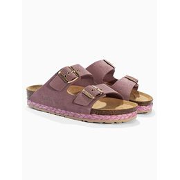 Sunbay Leder-Pantoletten "Trefle" in Rosa - 59% | Gr&ouml;&szlig;e 40 | Damen-pantoletten