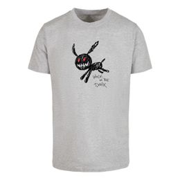 MisterTee Herren T-Shirt "MisterTee Herren Walk In The Dark Tee", grau, Gr. M, bedruckt, 100% Baumwolle, Shirts