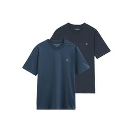 Marc O'Polo MARC O'POLO Herren T-Shirt "T-Shirt Small-Logo 2er Pack", blau, Gr. XXL, Obermaterial: 100% Baumwolle CO., Shirts