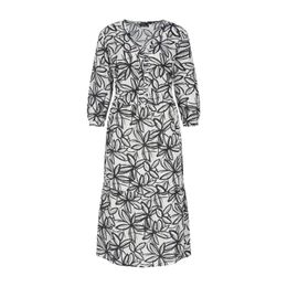 GOLDNER Damen Druckkleid "Viskosekleid mit floralem Muster", wei&szlig;, Gr. 38, Obermaterial: 100% Viskose CV., Kleider, Nahttaschen an den Seeitenn&auml;hten